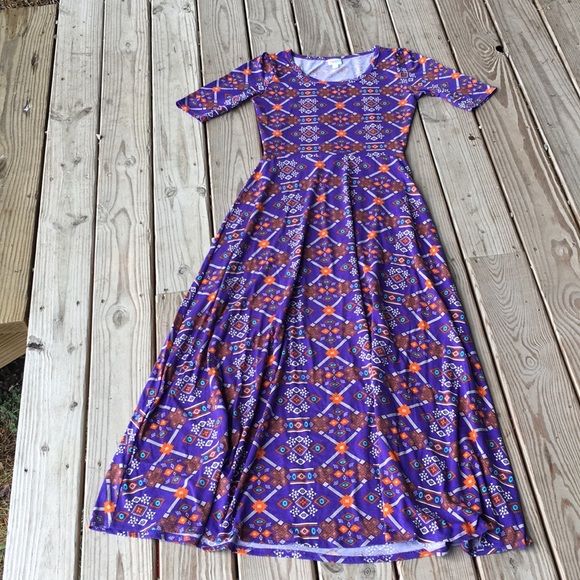 LuLaRoe | Dresses | Lularoe Ana Dress Aztec Maxi Dress Size L Euc ...